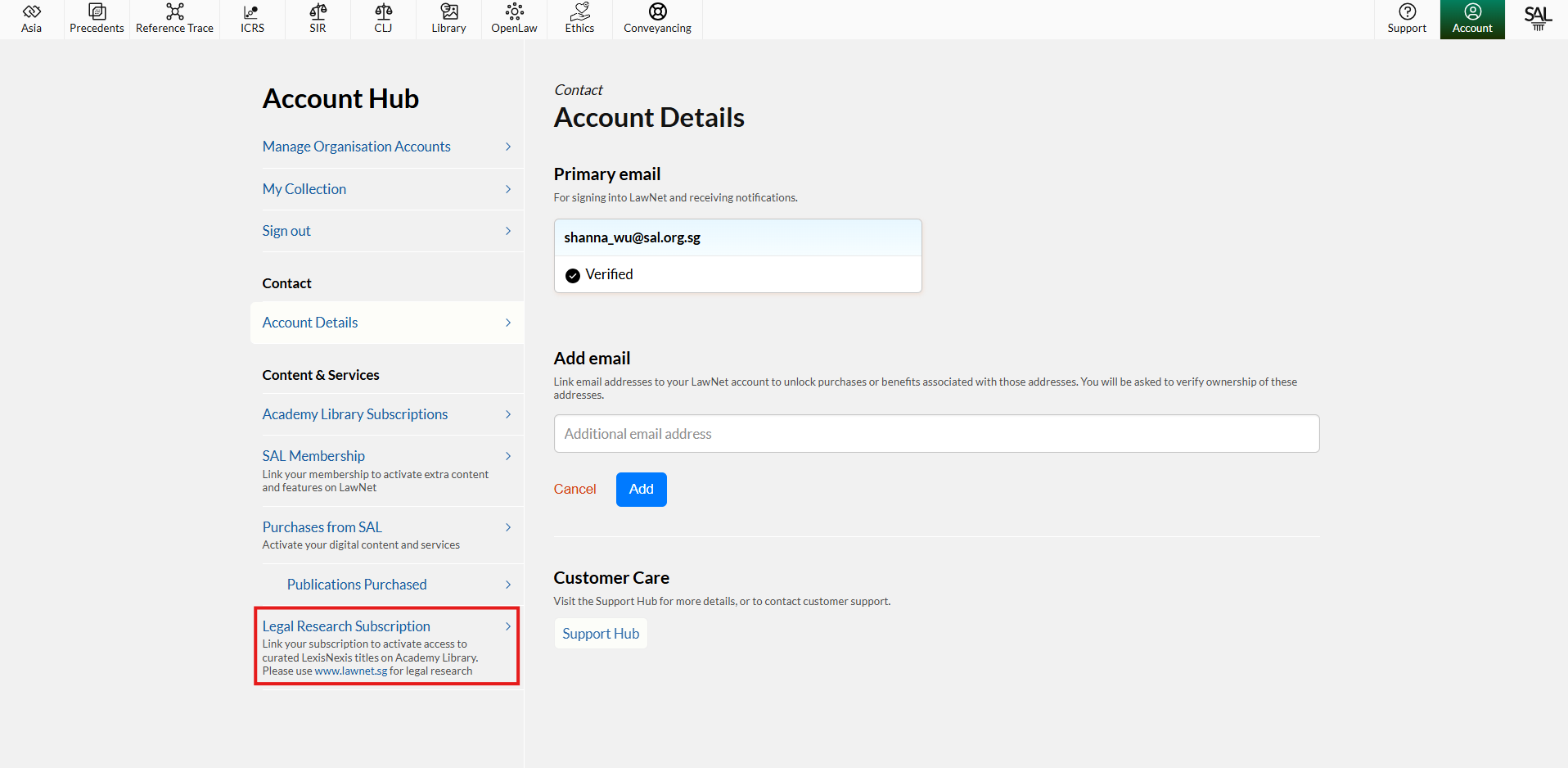 How to Manually Link Your Legal Research Account to LawNet.com
