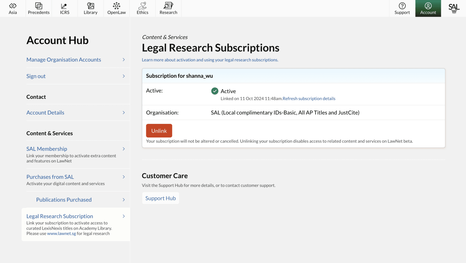 How to Manually Link Your Legal Research Account to LawNet.com